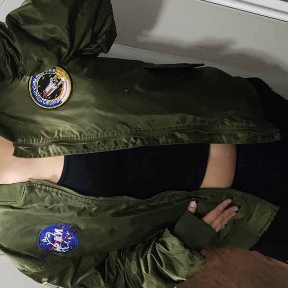 Jackets & Coats | Nasa Olive Green Bomber Jacket | Poshmark